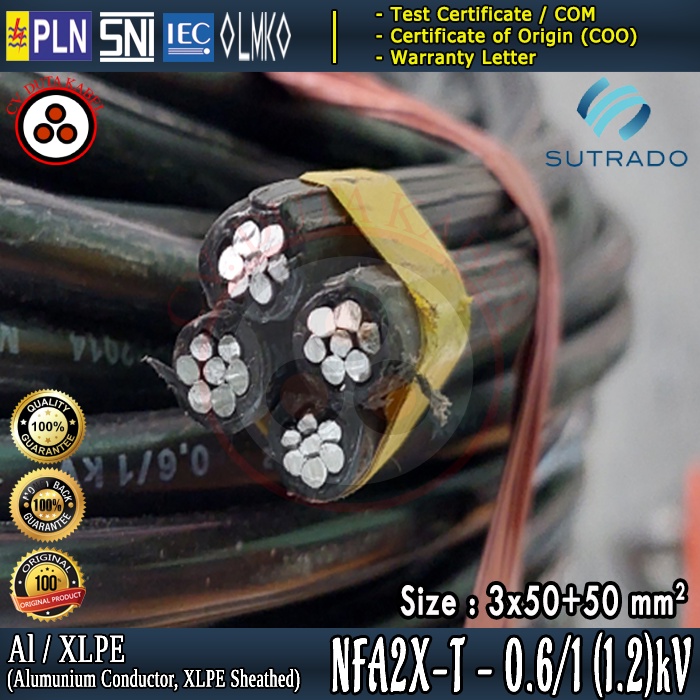 Jual Kabel NFA2X-T 3x50 mm2 + 50 mm2 SUTRADO /Twisted Cable/Kabel Udara ...