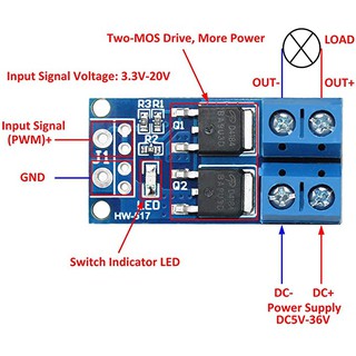 Jual HW-517 High-power MOSFET Trigger Switch Drive Module HW517 ...