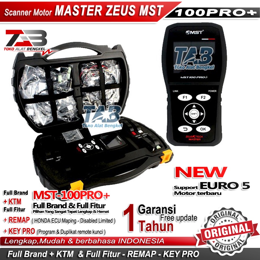 Jual Scanner Motor Injeksi Universal MASTER ZEUS MST 100 PRO PLUS Remap ...