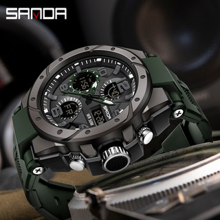 Jual SANDA 6008 Jam Tangan Pria Digital Analog Tali Rubber Chronograph ...