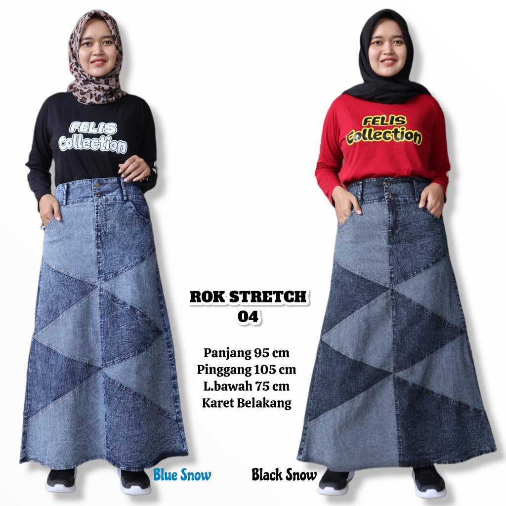 Jual ROK JEANS WANITA UKURAN STANDAR MUAT SAMPAI BB 65KG BAHAN JEANS ...