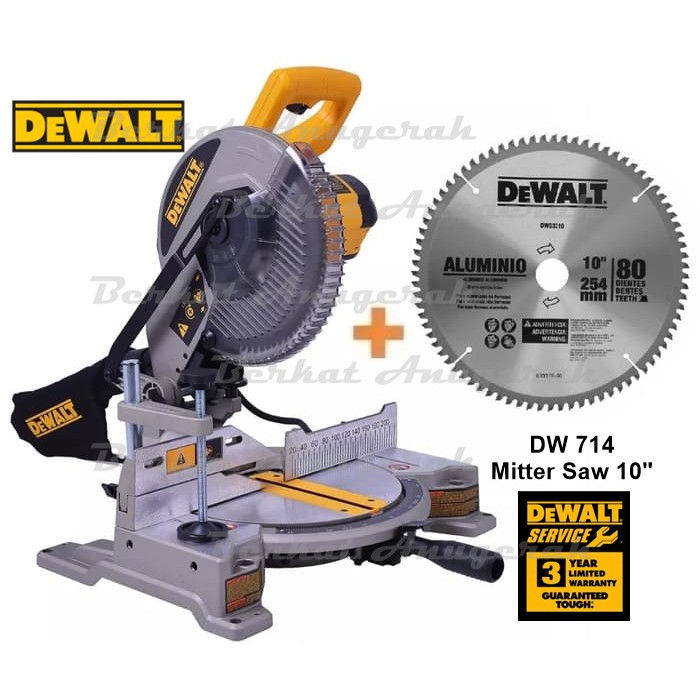 Jual DEWALT DW 714 Miter Saw 10"/ Mesin Potong Aluminium Kayu DW714 ...