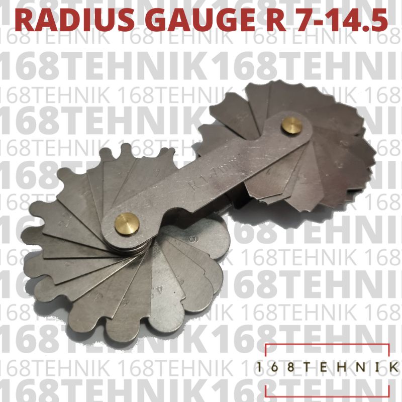 Jual RADIUS GAUGE R7-14.5 / ALAT PENGUKUR RADIUS GAGE / UKUR CELAH BAUT ...