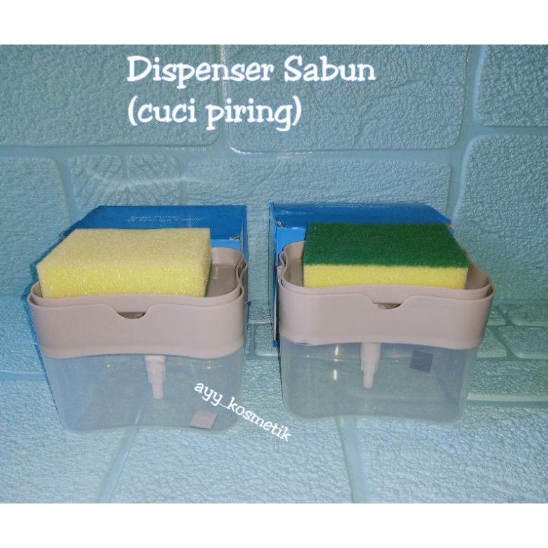 Jual DISPENSER SABUN DAN HOLDER SPON CUCI PIRING 2 IN 1 SISTEM POMPA ...