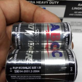 Jual baterai abc size C batre abc super power tipe C batteries ...
