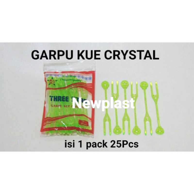 Jual Garpu kue crystal / Garpu Kue Plastik / Garpu Buah isi 25Pcs ...
