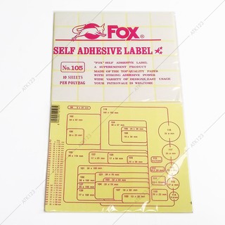 Kertas / Label Stiker Fox No. 105 uk. 25 x 38 mm (Persegi Panjang ...