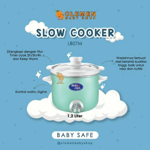 Jual Baby Safe Slow Cooker LB07M ( 1.2Liter ) | Shopee Indonesia