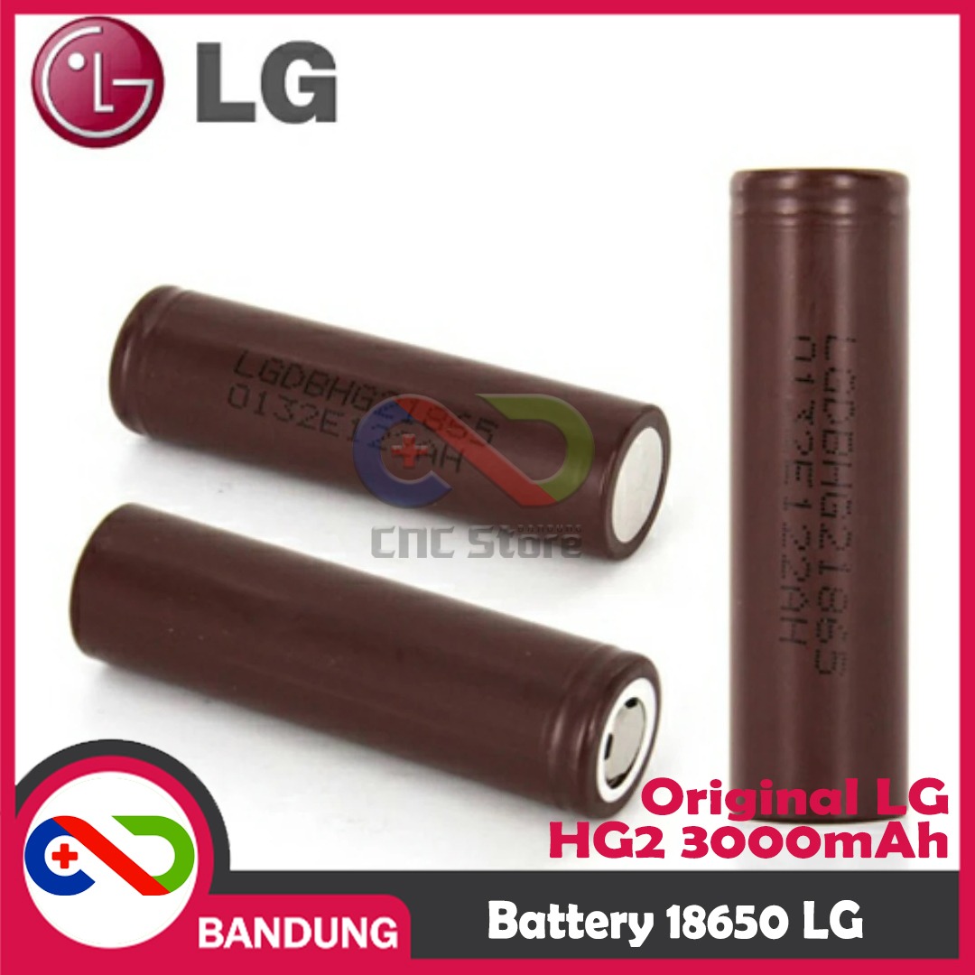 ORIGINAL LG HG2 18650 LiMn 3000mAh BATTERY | Shopee Indonesia