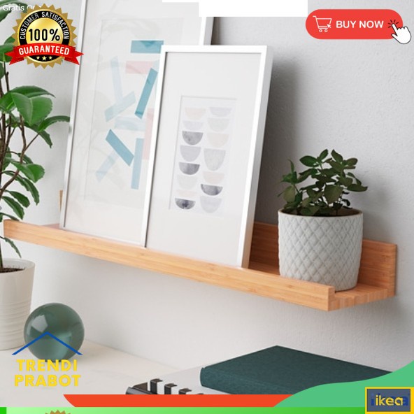 Jual Rak Gantung Hiasan Rak Dinding Ambalan Display Foto/Pajangan Bambu ...