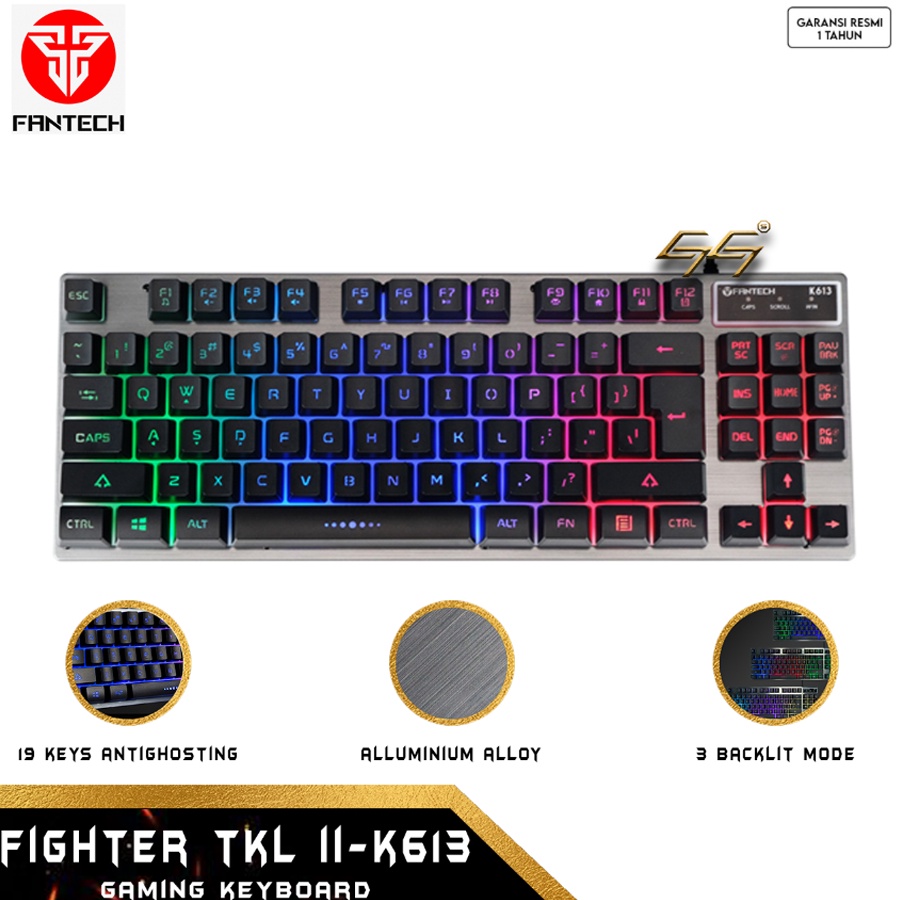 Jual Keyboard Gaming Fantech Fighter K613 TKL RGB Gaming Keyboard | Shopee Indonesia