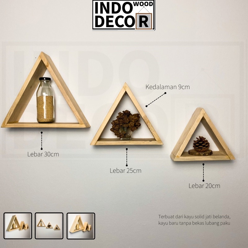 Jual Rak Dinding Segitiga Dekorasi Minimalis Aesthetic | Shopee Indonesia