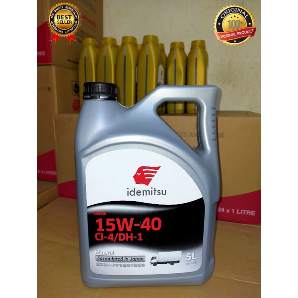 Jual OLI MOBIL DIESEL IDEMITSU 15W-40 CI-4/DH-1 DIESEL 5 Liter ...