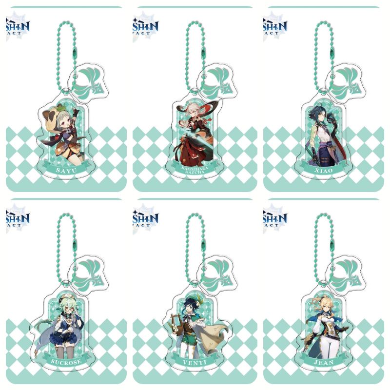 Jual Kazuha Venti Xiao Jean Gantungan kunci acrylic keychain 5 vision ...