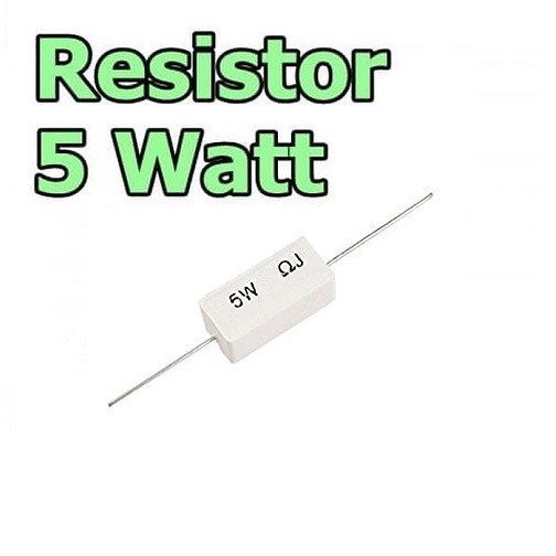 Jual Resistor 5W Toleransi 5% Resistor 5 watt Resistor Keramik Putih 5Watt | Shopee Indonesia