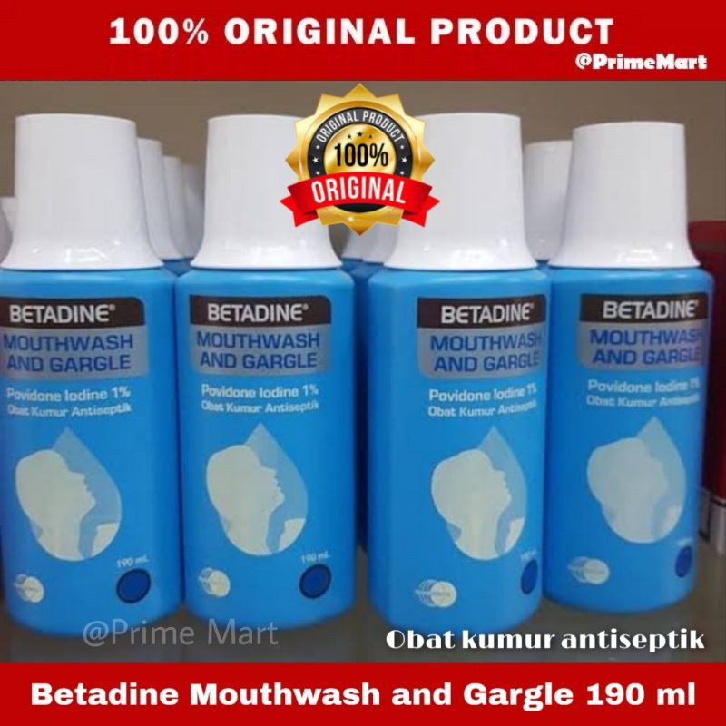 Jual Obat kumur Betadine Gargle Mouthwash (Obat Kumur Antiseptik 100ml & 190ml) | Shopee Indonesia