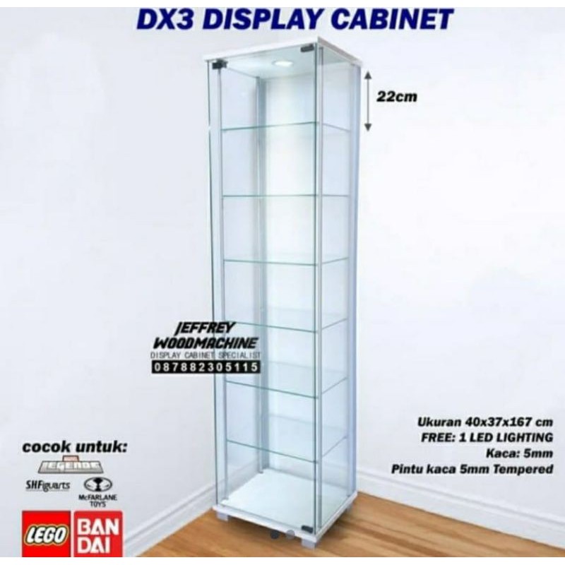 Jual LEMARI KACA DISPLAY RAK KACA 1 PINTU KOLEKSI LEGO GUDAM SHP ...