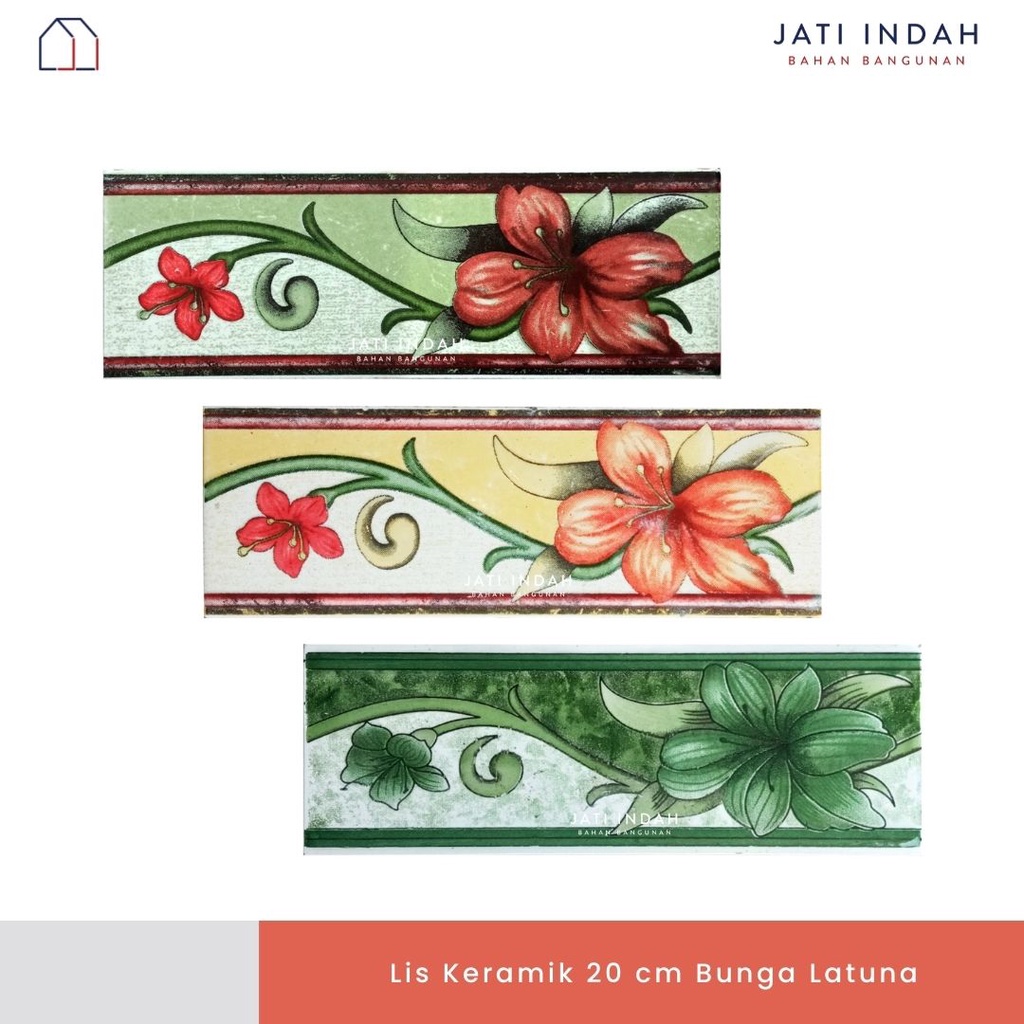 Jual List Keramik 20 cm Motif Bunga Latuna / Lis Listello | Shopee ...