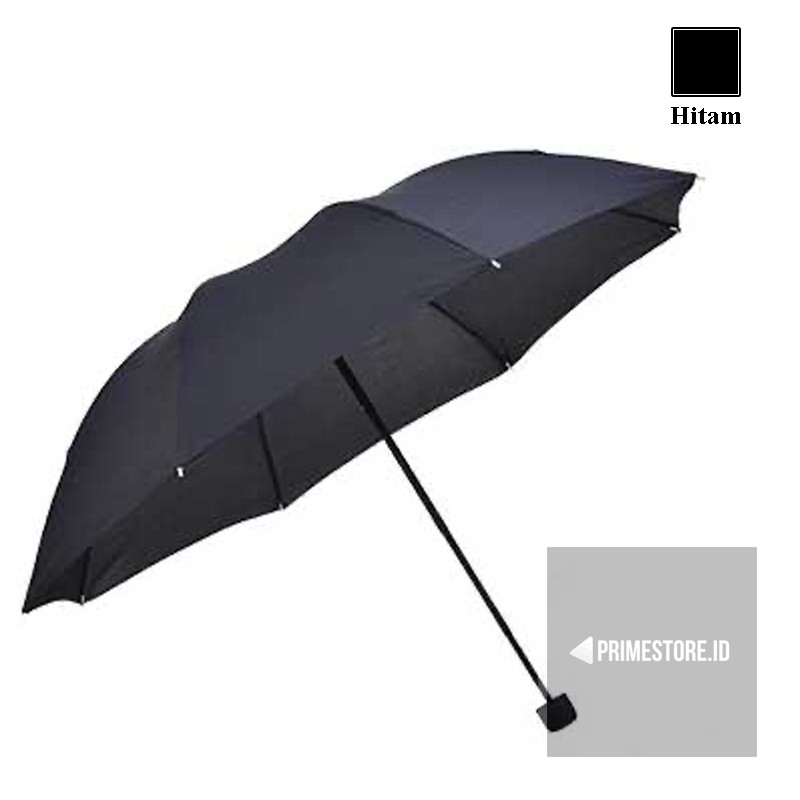 Payung Lipat Murah Polos Hitam 8 Bone Simple Design - Hitam | Shopee ...
