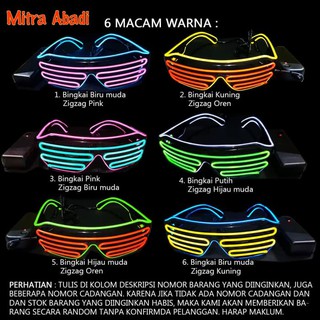 Jual Kacamata LED / Kacamata DJ Disco Nongkrong 3 Mode Flash Colourful ...