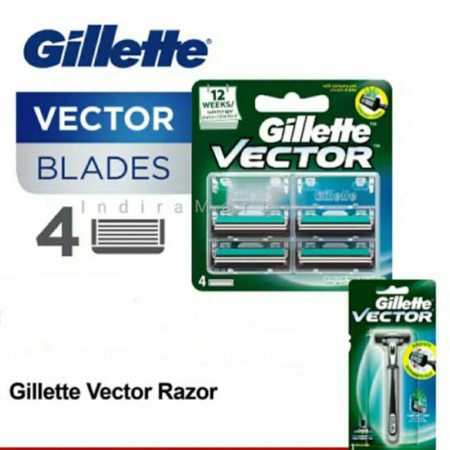 Gillette Vector Razor 1s / Gillette Vector Razor Cartridge (Refill) 4s ...