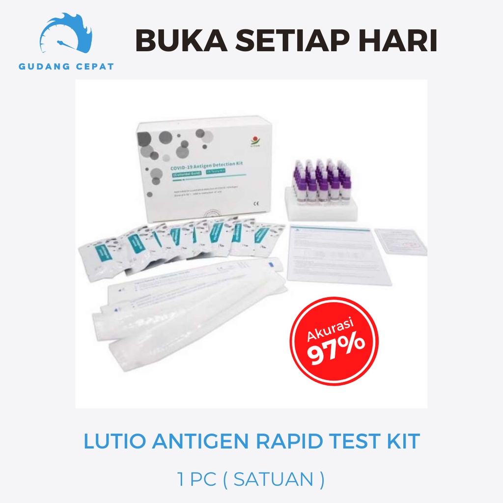 Jual Lituo Covid - 19 Antigen Detection Kit Alat Swab Naso Satuan 1 Set ...