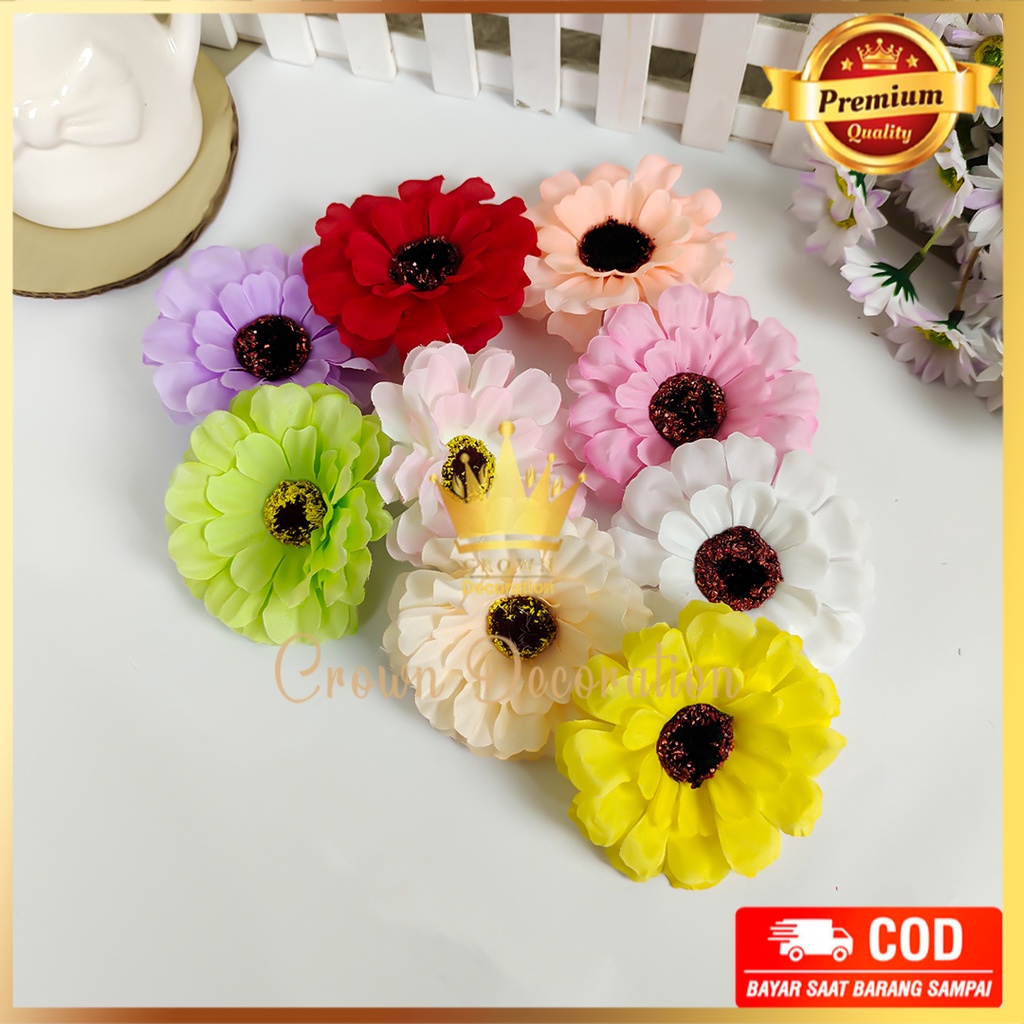 Jual Kepala Bunga Garbera Kuntuman Tanpa Tangkai Isi 100 PCS - Kelopak ...
