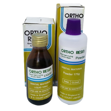 Jual Paket Ortho Resin Powder Self Curing 175gram Plus Liquid 12Oml ...