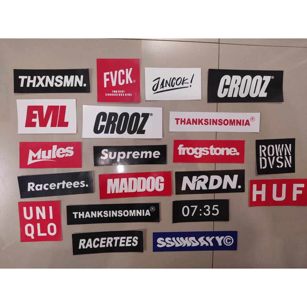Jual STIKER BRAND DISTRO Sticker BISA PILIH GRAFTAC HYPEBEAST ...