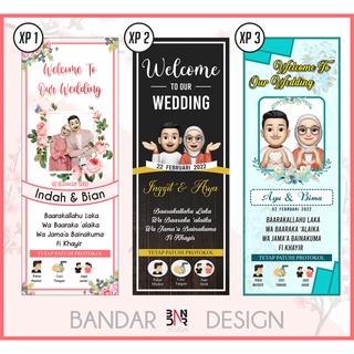 Jual Standing Banner Cetak X Banner Pernikahan Wedding/Wisuda/Kelulusan ...