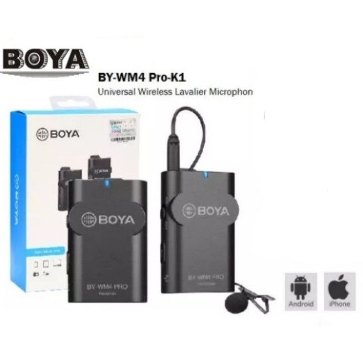 Jual BOYA BY-WM4 PRO K1 WIRELESS MICROPHONE LAVALIER MIC | Shopee Indonesia