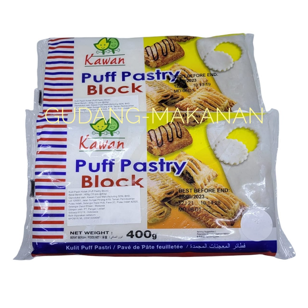 Jual Kawan Food Puff Pastry Block / Kulit Pastry Kotak 400gr | Shopee ...