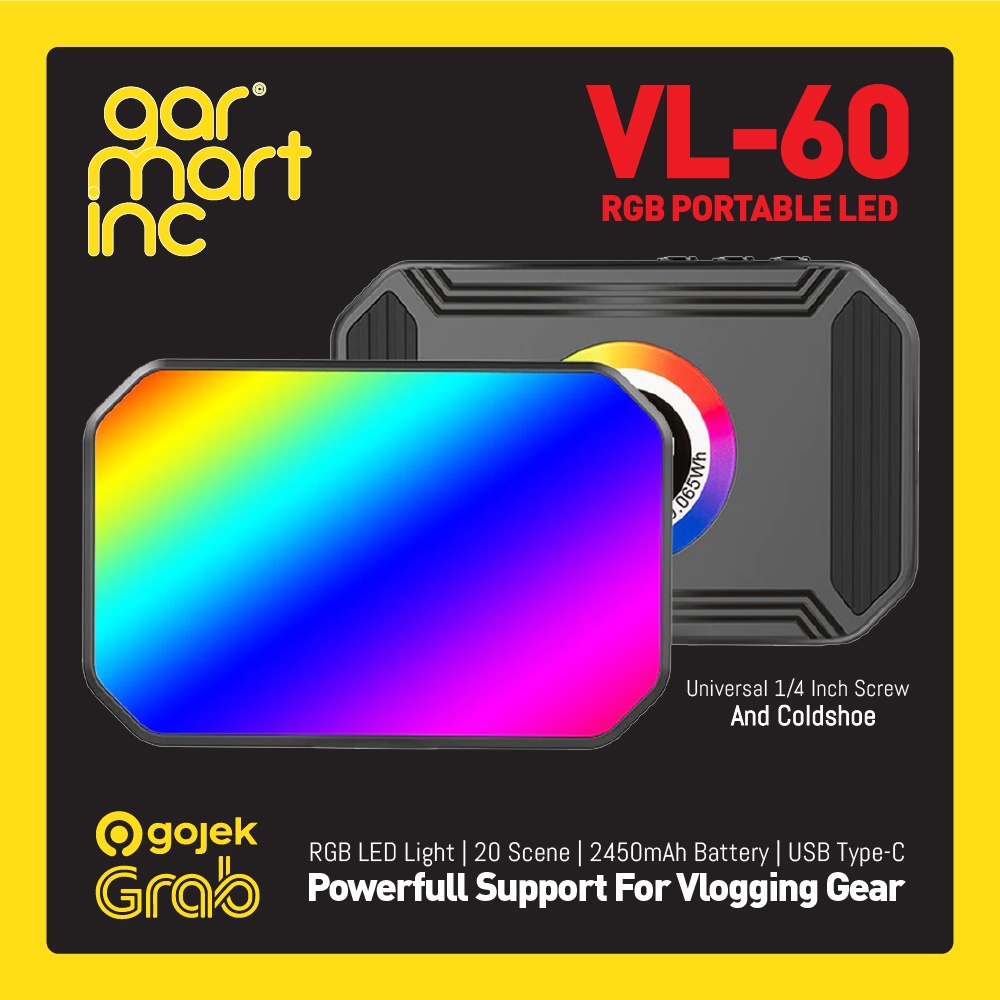 Jual ULANZI VL60 RGB Compact Magnetic Portable LED Square Light 9000K ...