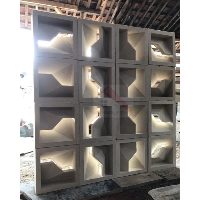 Jual Roster/Loster Beton Minimalis Abu-Abu/Roster Ventilasi udara ...