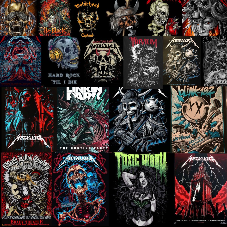 Jual (20psc) POSTER WALLPAPER AESTHETIC METAL ROCK BAND | Shopee Indonesia
