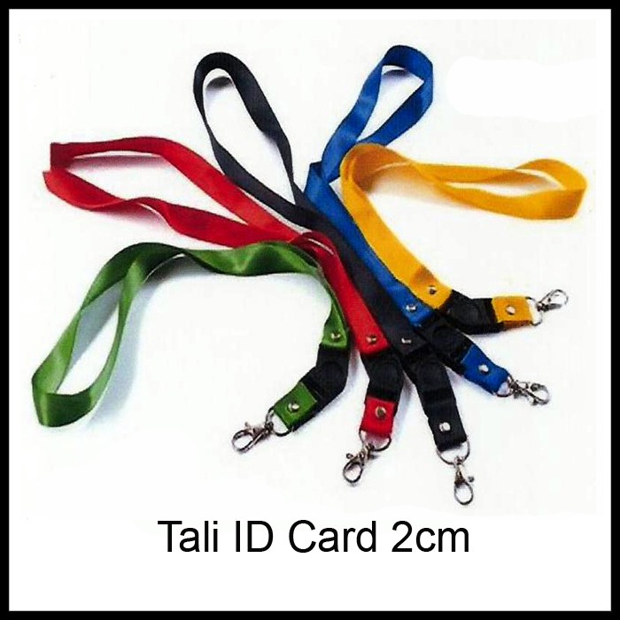 Tali id card Lebar 2 cm | Tali id card dengan Stoper | Shopee Indonesia