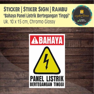 Jual Sticker Stiker Sign K3 Bahaya Panel Listrik Tegangan Tinggi ...