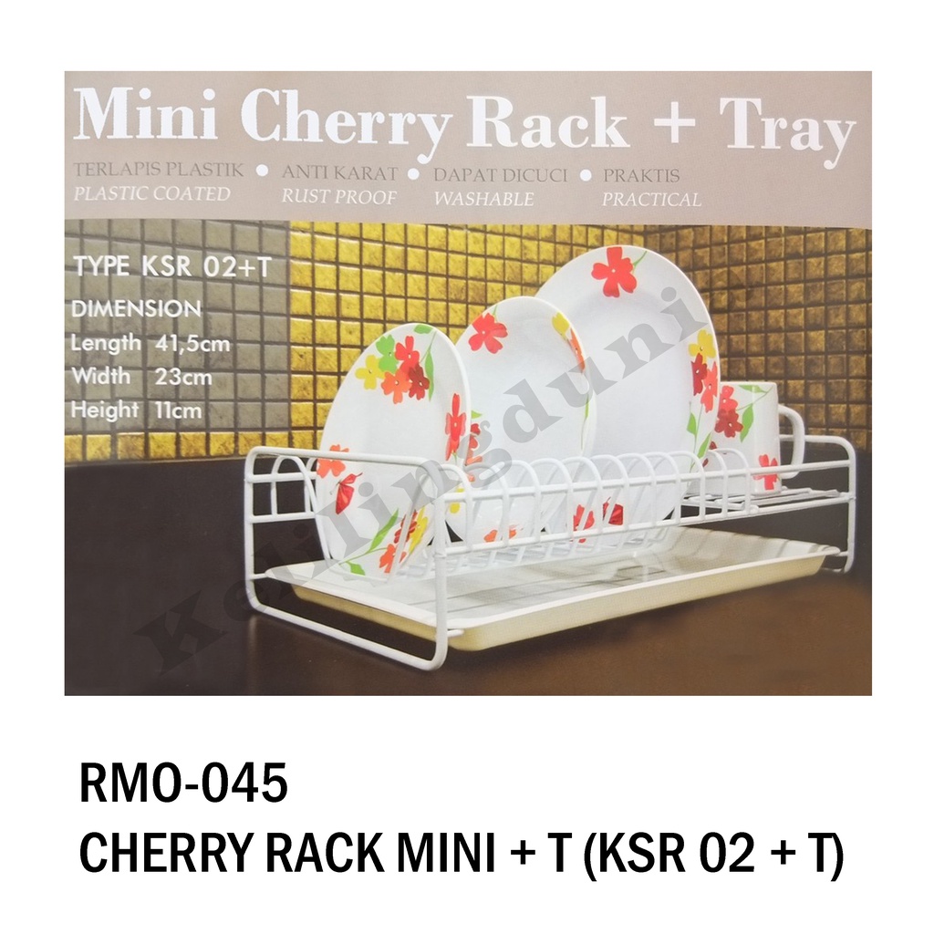 Jual Rak Piring Gelas Mini Cherry Rack + T Tray MODELLINE | Shopee ...