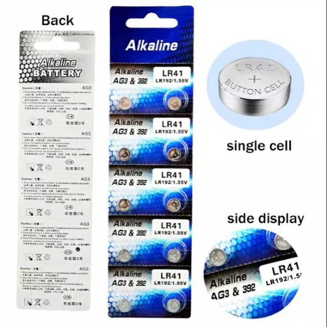 Baterai Kancing LR41 AG3 192 L736 392 SR736 V36A Button Cell | Shopee ...