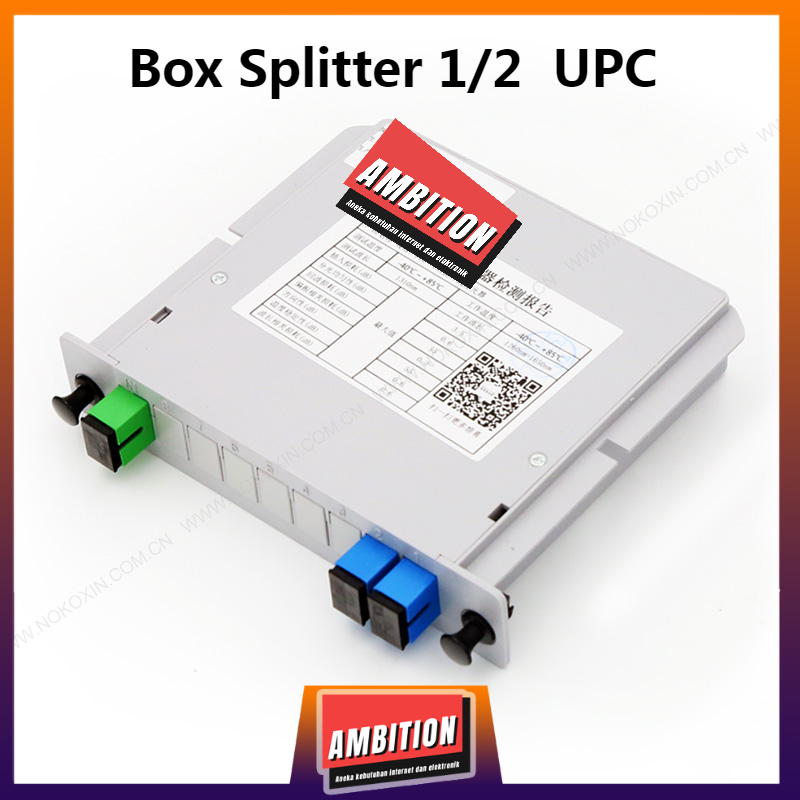 Jual Passive Splitter Box 1 2 SC UPC Pasif Spliter 1/2 Fiber Optik ...