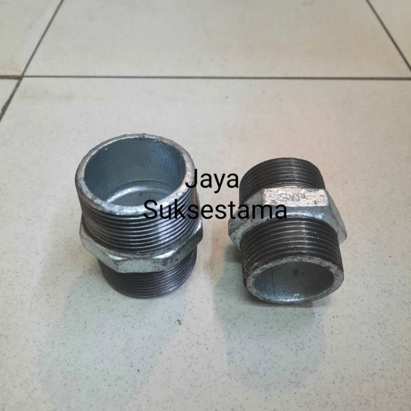 Jual Double Naple Besi Galvanis 1 1/4" inch - Double Nepel Galvanis | Shopee Indonesia