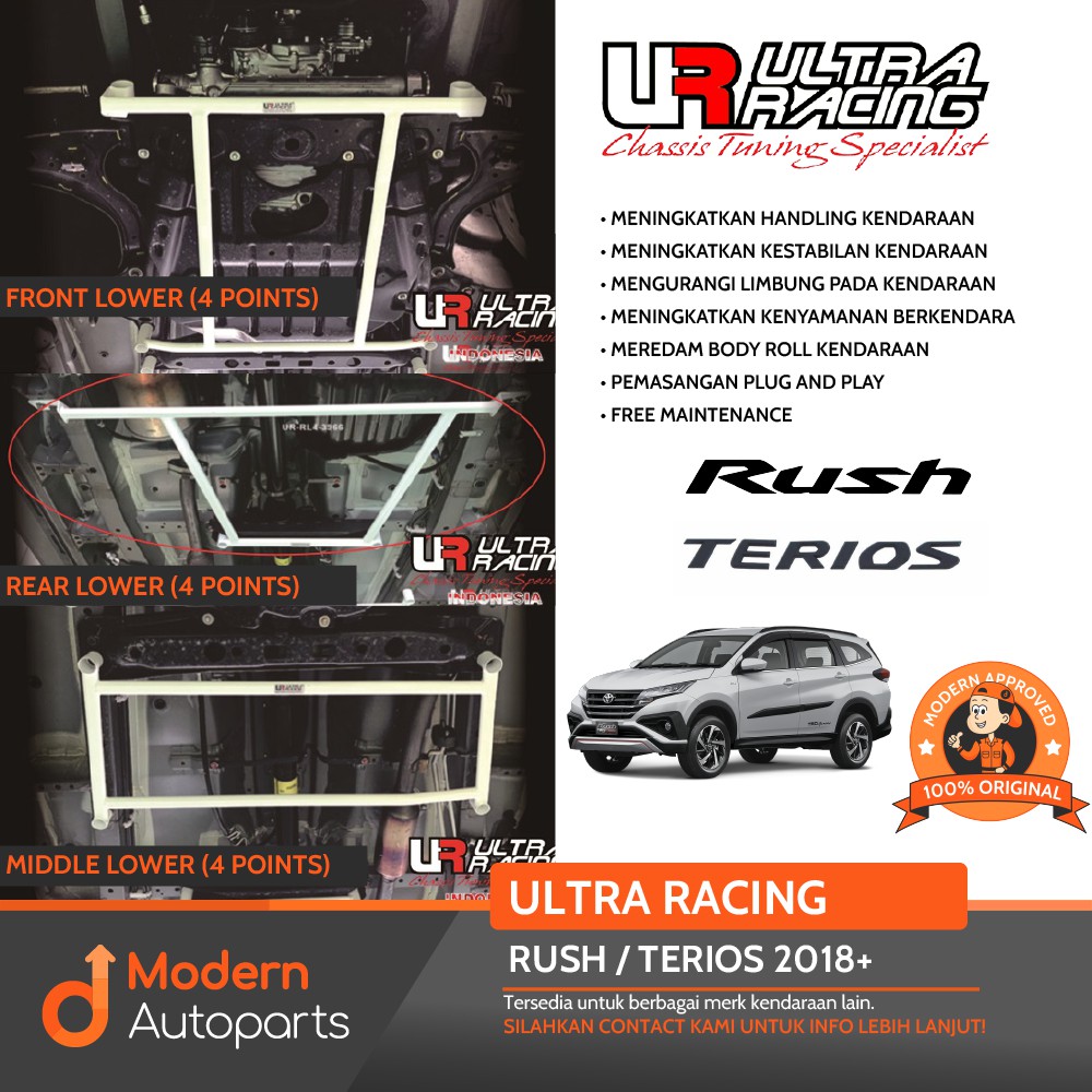 Jual PAKET Stabilizer Ultra Racing Rush Terios 2018+ LOWER SET | Shopee ...