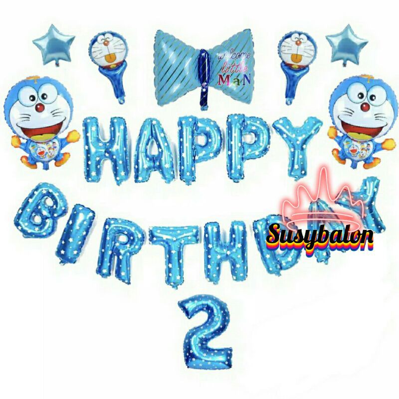 Jual paket dekorasi karakter doraemon/dekorasi ulang tahun | Shopee ...