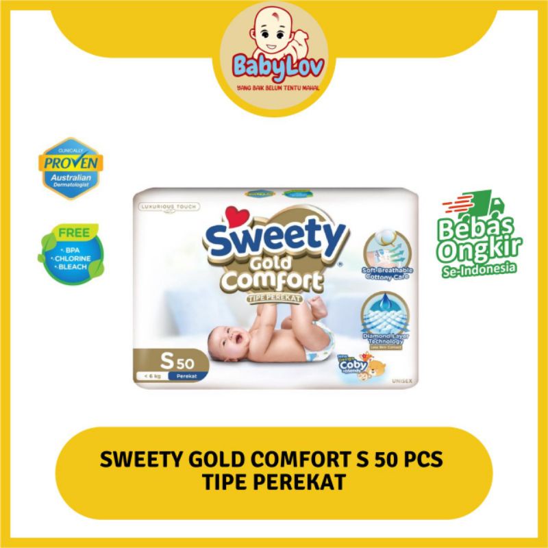 Jual Sweety Gold Comfort S 50 Perekat | Shopee Indonesia
