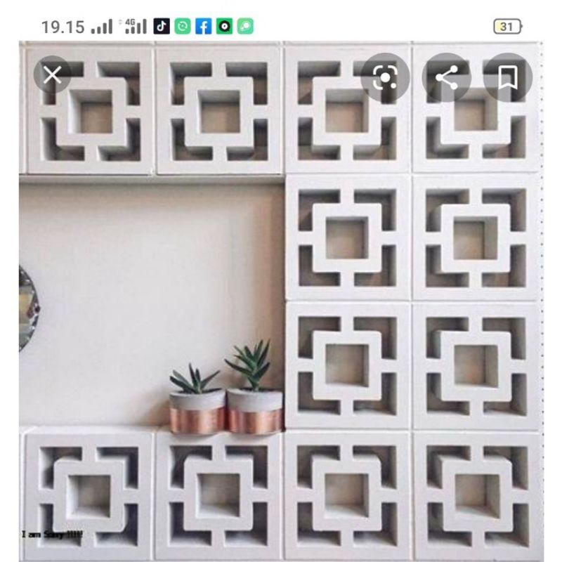 Jual roster beton minimalis roster model kotak bolong 5 | Shopee Indonesia