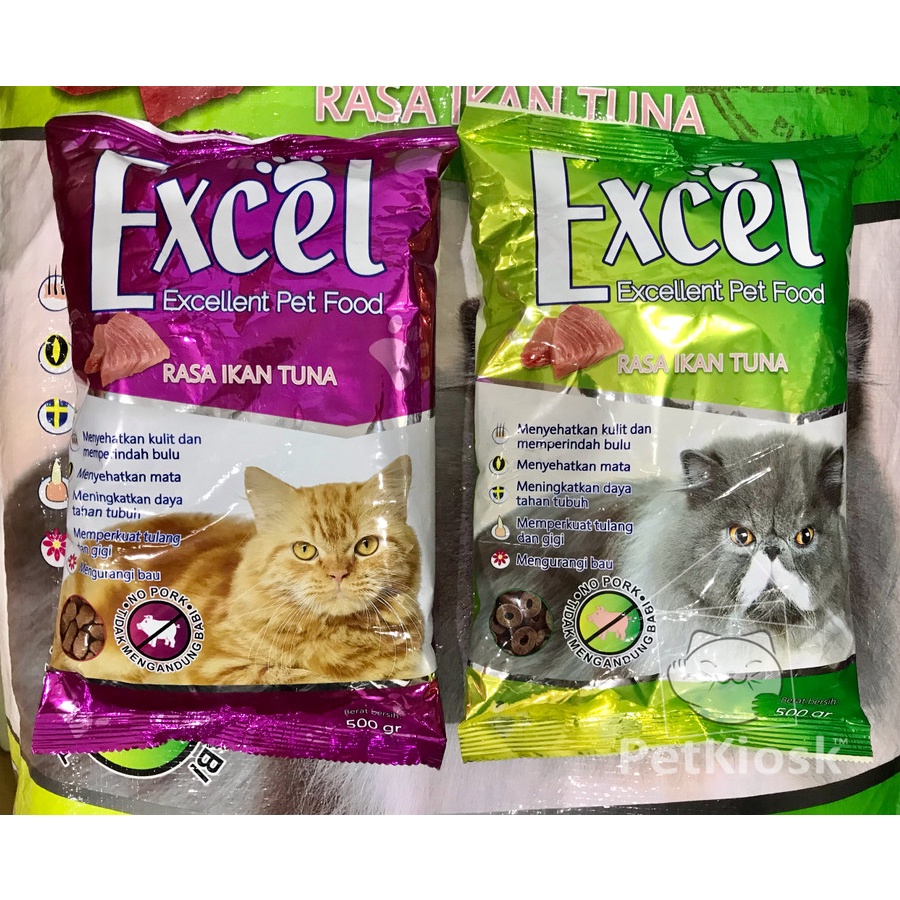 Jual Excel Cat Food 500 Gram / Rasa Tuna / Makanan Kucing Murah ...