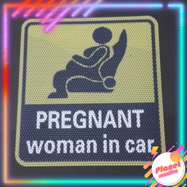 Jual Stiker Mobil Safety Sign Pregnant Woman in Car Indonesia|Shopee ...