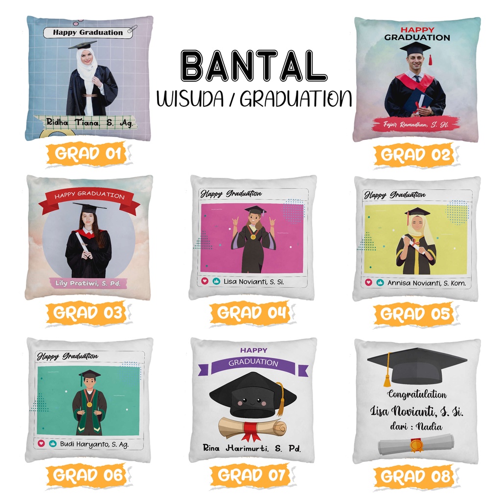 Jual BANTAL KADO WISUDA SEMPRO GRADUATION BAHAN KATUN HAMPERS GIFT BISA ...