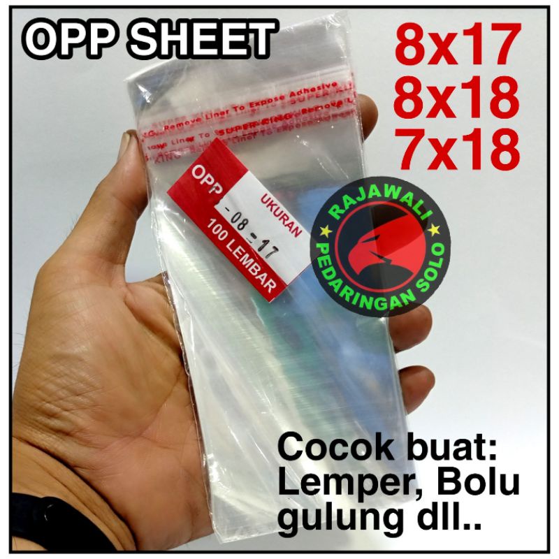 Jual PLASTIK OPP SHEET 8X17 8X18 7X18 ONE SHEET PLASTIK BOLU LEMPER ...