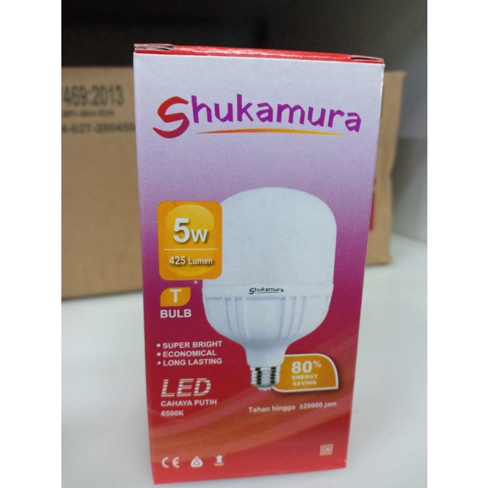 Jual lampu LED putih shukamura T Bulb 5W - 5WATT PUTIH / LAMPU MURAH ...
